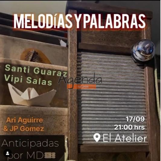 17 de Septiembre | "Melodías y Palabras": Santi Guaraz y Vipi Salas ...