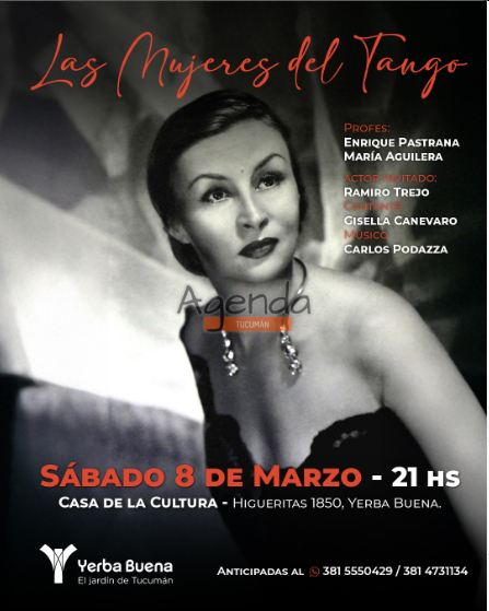08 de Marzo | Las mujeres del tango - Agenda Tucumán | Eventos Tucumán
